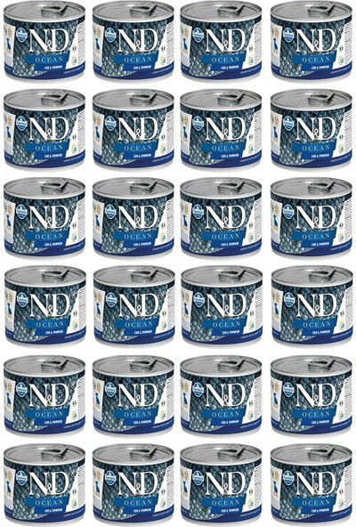 N&d Ocean Balkabakli ve Morina Balikli Yavru Köpek Konservesi 140 gr 24 Adet N&d Ocean Balkabakli ve Morina Balikli Yavru Köpek Konservesi 140 gr 24 Adet