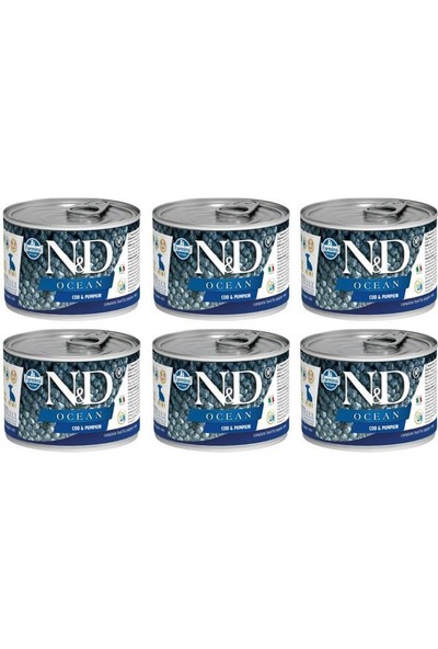 N&d Ocean Balkabakli ve Morina Balikli Yavru Köpek Konservesi 140 gr 6 Adet N&d Ocean Balkabakli ve Morina Balikli Yavru Köpek Konservesi 140 gr 6 Adet