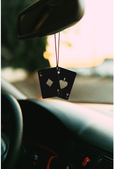 Oyunzu Araba Süsü Metal As Maça Kart Dikiz Aynası Süsü Hediyelik