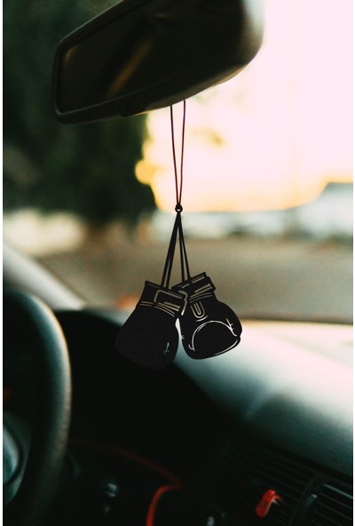 Oyunzu Araba Süsü Metal Boks Eldiveni Dikiz Aynası Süsü Hediyelik