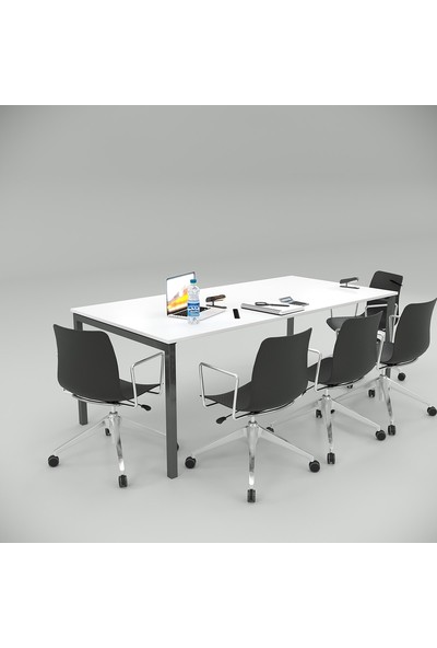 Akr Ofis Ear Toplantı Masası Beyaz
