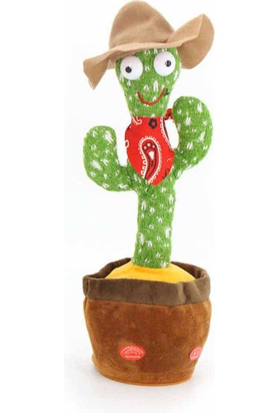 Dans Eden Kaktüs - 7 - Kahverengi Şapkalı - Kırmızı Fularlı Dans Eden Kaktüs - 7 - Kahverengi Şapkalı - Kırmızı Fularlı