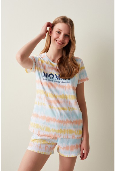 Penti Çok Renkli Mommy Şort Pijama Takımı