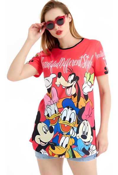 Mickey Mouse Dijital Baskı T-Shirt Mickey Mouse Dijital Baskı T-Shirt