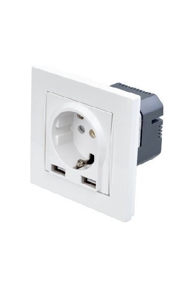 Cata CT-3004 Çita Çit Usb'li Topraklı Priz 2.4A Hızlı Şarj+Çocuk Koruma