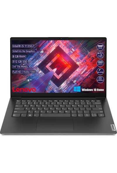 Lenovo V14 G2 ITL Intel Core I5 1135G7 8 GB 512 GB SSD Windows 10 Home 14