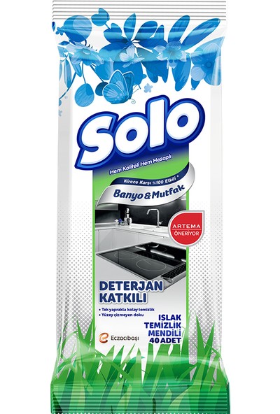 Solo Mutfak & Banyo Islak Temizleme Mendili 40'lı