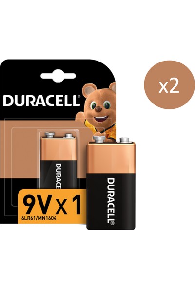 Duracell Basic 9 Volt Pil 2 Adet Duracell Basic 9 Volt Pil 2 Adet