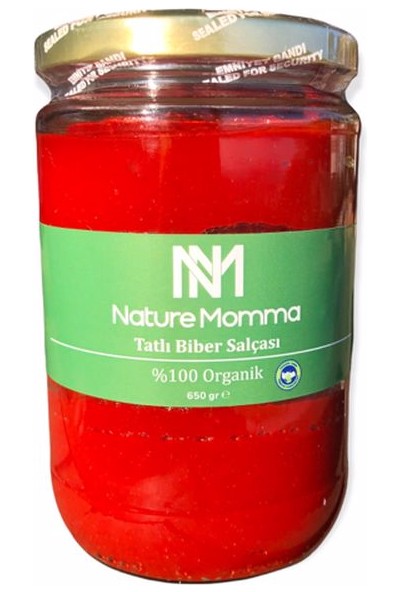 Nature Momma Organik Tatlı Biber Salçası 650 gr