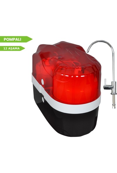 Oksijen Pompalı Su Arıtma Cihazı 8 Lt Antibakteriyel Çelik Tank