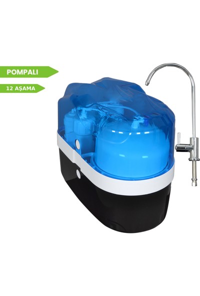 Oksijen Su Arıtma Cihazı 12 Aşamalı Antibakteriyel Çelik Tank