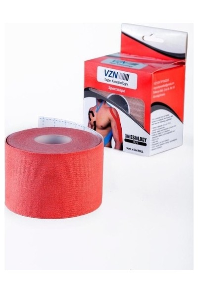 Vzn Kinesio Sport Tape Sporcu Bandı 5m x 5cm Kırmızı Vzn Kinesio Sport Tape Sporcu Bandı 5m x 5cm Kırmızı