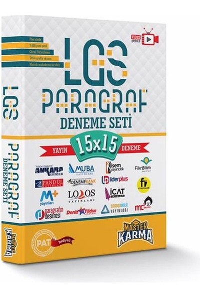 Master Karma 8. Sınıf Lgs Paragraf 15X15 Deneme Seti Master Karma 8. Sınıf Lgs Paragraf 15X15 Deneme Seti