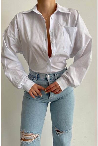 Ciqulata Tek Cepli Poplin Gömlek Beyaz Ciqulata Tek Cepli Poplin Gömlek Beyaz