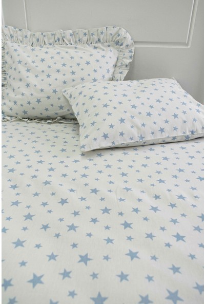 Miabella Home Bebek Çarşaf Yastık 3 Lü Set Beyaz Zemin Yıldız 12975 Miabella Home Bebek Çarşaf Yastık 3 Lü Set Beyaz Zemin Yıldız 12975