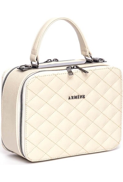 Armine Ayarlanabilir Askılı Krem Abiye Çanta