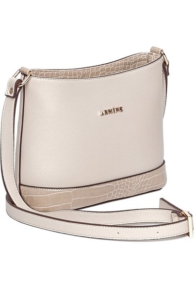 Armine Kadın Çapraz Askılı Krem Çanta
