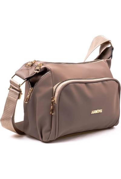 Armine Kalın Askılı Vizon Kadın Spor Çanta