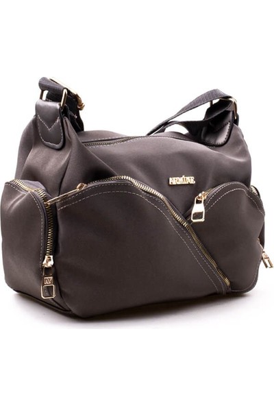 Armine Kalın Askılı Kadın Füme Spor Çanta
