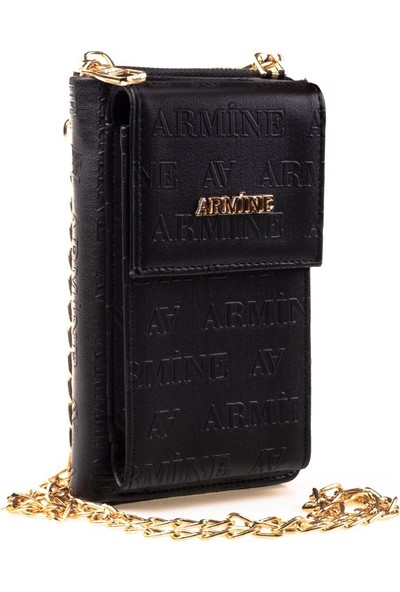 Armine Zincir Askılı Siyah Kadın Lazer Baskılı Küçük Çanta Armine Zincir Askılı Siyah Kadın Lazer Baskılı Küçük Çanta
