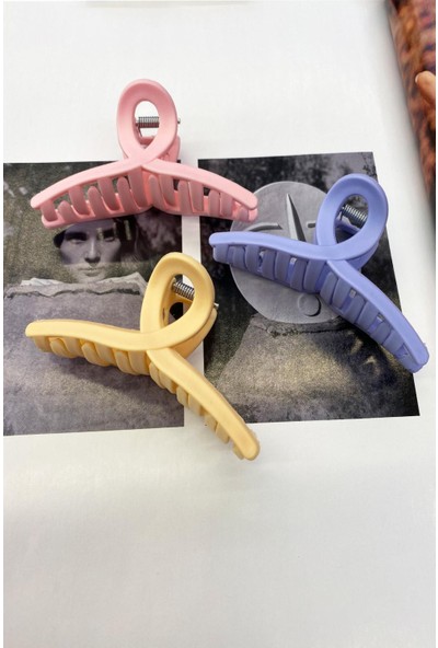 Bahels Kadın Trend 3'lü Renkli Mandal Toka Seti