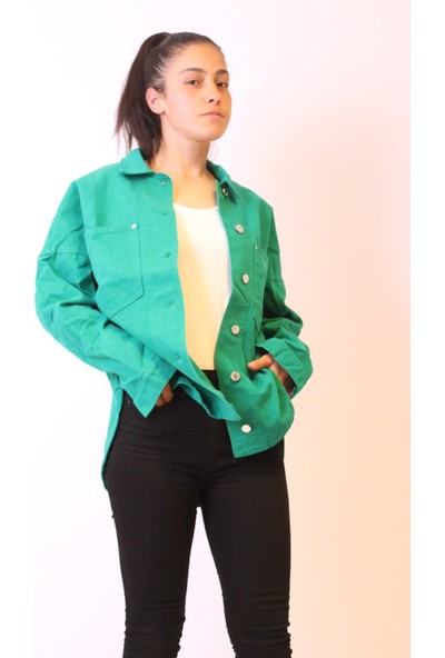 Udbys Denimare Düğmeli Cep Detaylı Ceket