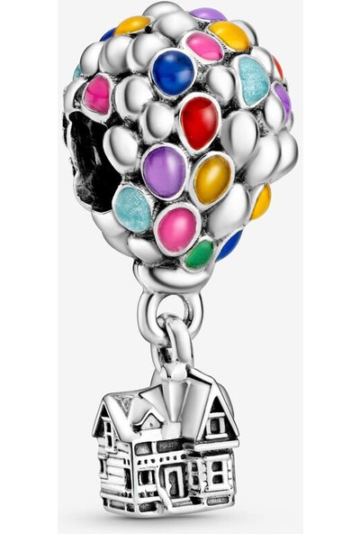 Dumledo Disney Yukarı Bak (Up) ve Balonlar Charm | 925 Ayar Gümüş