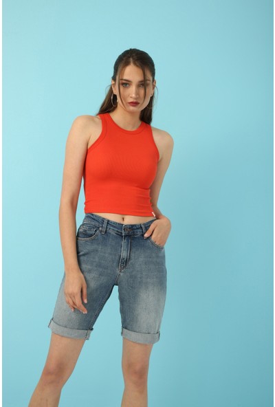 Fashion Friends 22Y0474K1 Fashion Friends Kadın Kot&kanvas Şort Mavi Fashion Friends 22Y0474K1 Fashion Friends Kadın Kot&kanvas Şort Mavi