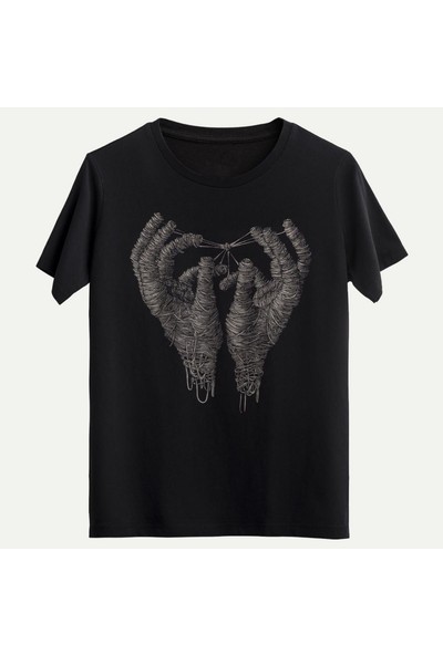 Joao Baskı Detaylı Unisex Bisiklet Yaka Oversize Tshirt