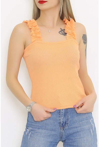 Aygi Omuz Fırfırlı Atlet Turuncu