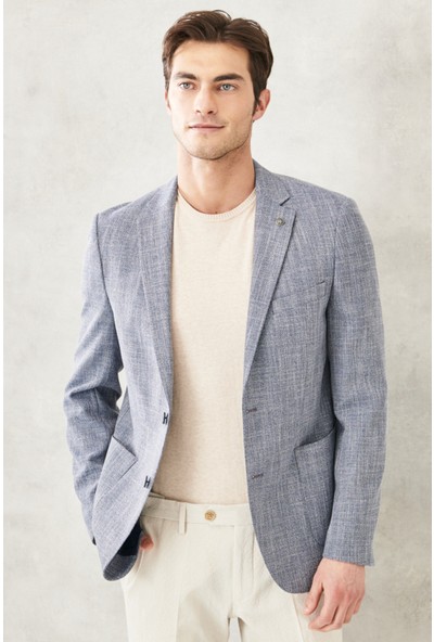 Ac&Co / Altınyıldız Classics Slim Fit Dar Kesim Mono Yaka Casual Ceket