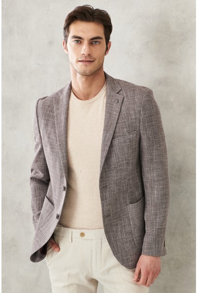 Ac&Co / Altınyıldız Classics Slim Fit Dar Kesim Mono Yaka Casual Ceket