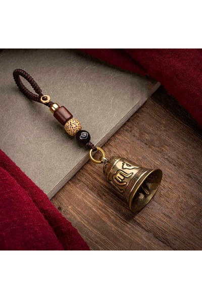 Alsade Vintage Pirinç Şans Mantra Çan Anahtarlık Alsade Vintage Pirinç Şans Mantra Çan Anahtarlık