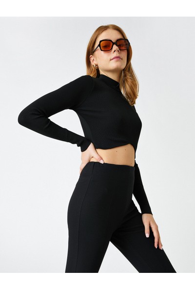 Koton Kadın Uzun Kollu Crop Kazak