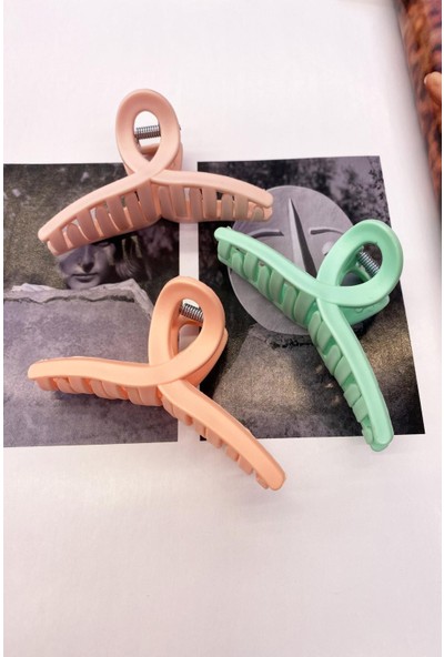 Bahels Kadın Trend 3'lü Renkli Mandal Toka Seti