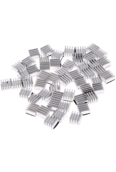 Flameer 2x 50 Adet Alüminyum Kare Soğutucu Soğutma Soğutucu Fin 8.8X8.8X5MM Gümüş (Yurt Dışından)
