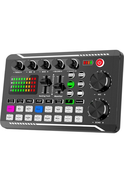 Flameer F998 USB Ses Kartı Ktv Ses Oynatma Bilgisayar Için 16 Etkileri Web Yayını (Yurt Dışından)