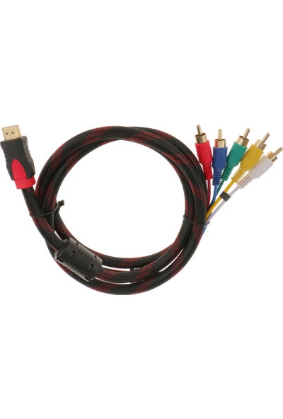 Flameer Hdmı To 5 Rca Ses Video Stereo Av Bileşen Kart Adaptörü Kablosu 1.5m Kırmızı (Yurt Dışından) Flameer Hdmı To 5 Rca Ses Video Stereo Av Bileşen Kart Adaptörü Kablosu 1.5m Kırmızı (Yurt Dışından)
