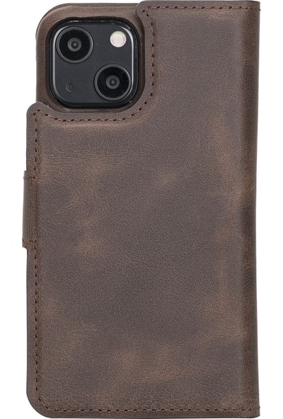 Venito Apple iPhone 13 Mini Florence Koyu Kahverengi Deri Cüzdan Telefon Kılıfı Venito Apple iPhone 13 Mini Florence Koyu Kahverengi Deri Cüzdan Telefon Kılıfı