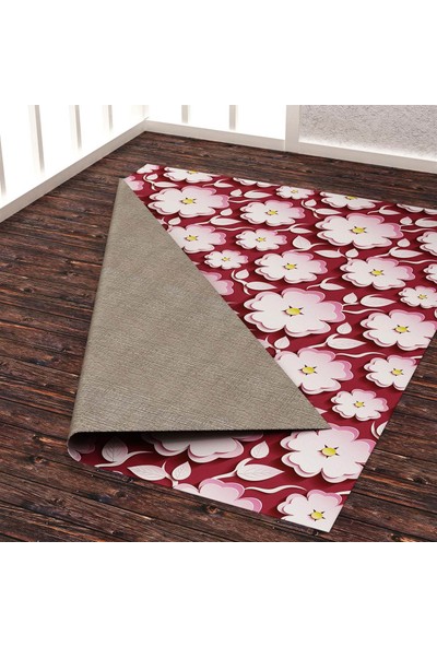 Ayze Home - Salon - Kabartmalı Çiçek Baskılı Halı - (80X200CM) Ayze Home - Salon - Kabartmalı Çiçek Baskılı Halı - (80X200CM)