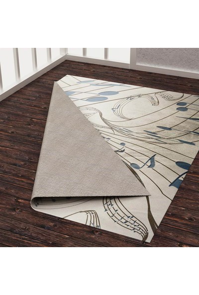 Ayze Home - Genç Odası - Müzik Notaları Baskılı Halı - (80X200CM) Ayze Home - Genç Odası - Müzik Notaları Baskılı Halı - (80X200CM)