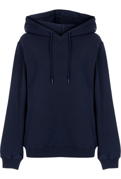 White&Simple Erkek Lacivert Pamuklu Unisex Kapüşonlu Sweatshirt Hoodie White&Simple Erkek Lacivert Pamuklu Unisex Kapüşonlu Sweatshirt Hoodie