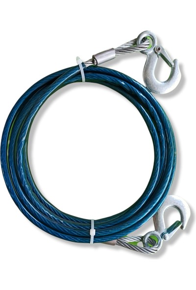 HKNT 4 Metre 10 mm Plastik Kaplamalı Çelik Araba Çekme Halatı