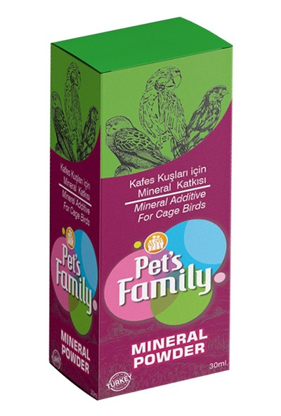 Pets Family Mineral Powder Kuş Minerali 30 ml Pets Family Mineral Powder Kuş Minerali 30 ml