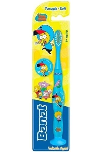 Banat Çocuk Diş Fırçası Kral Şakir Erkek Yumuşak Vakumlu Ayak