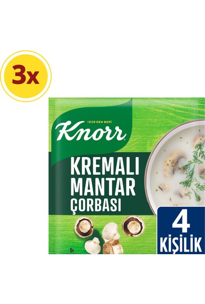 Knorr Kremalı Mantar Çorbası 63 gr x 3