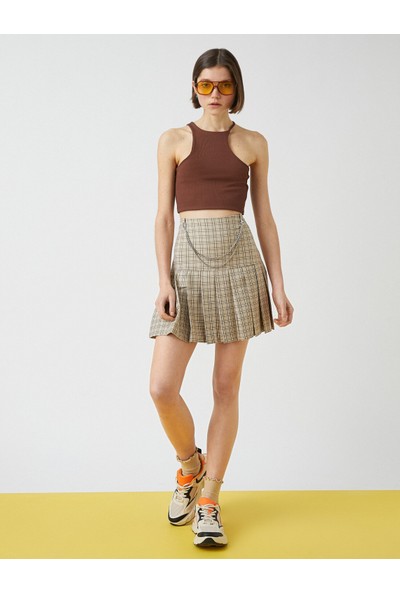 Koton Kadın Pileli Mini Etek