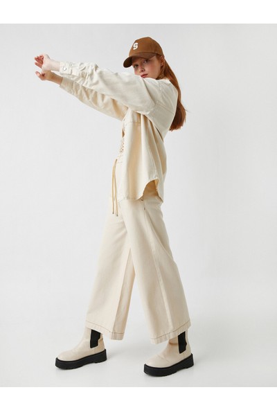 Koton Kadın Yüksek Bel Culotte Pantolon