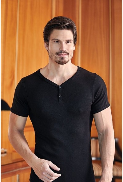 Berrak 1045 Kaşkorse Yarım Kol V Yaka Düğmeli Body Berrak 1045 Kaşkorse Yarım Kol V Yaka Düğmeli Body