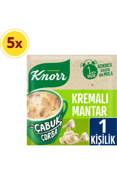 Knorr Kremalı Mantar Çabuk Çorba 19 gr x 5 Knorr Kremalı Mantar Çabuk Çorba 19 gr x 5